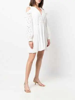 IRO PARIS Cold-shoulder Floral Mini Dress