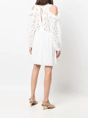 IRO PARIS Cold-shoulder Floral Mini Dress