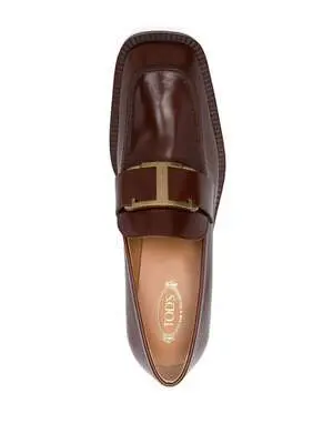 TOD'S Square-toe Leather Loafers