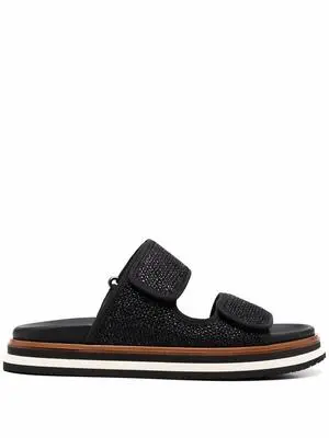 Hogan Touch-strap Flat Sandals