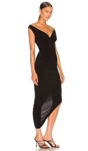 Norma Kamali Tara Side Drape Gown