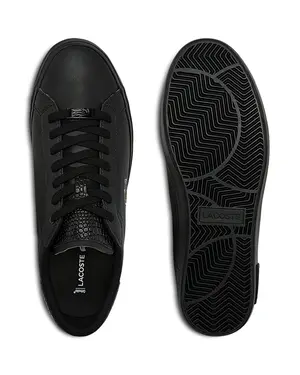 Lacoste Powercourt Leather Sneakers - Black