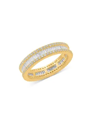Bloomingdale'S Diamond Round And Baguette Eternity Band - White/gold