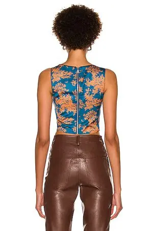 Miaou Campbell Corset Top In Blue