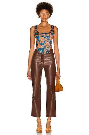 Miaou Campbell Corset Top In Blue