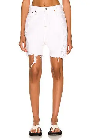 R13 Marky Drop Short In White