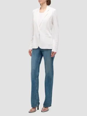 Majestic Filatures Stretch Linen-knit Blazer