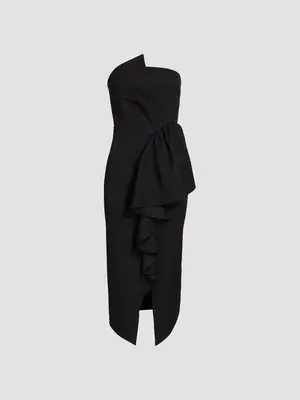 ELLIATT Reception Ruffled Cocktail Dress - Black
