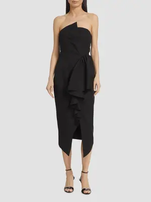 ELLIATT Reception Ruffled Cocktail Dress - Black