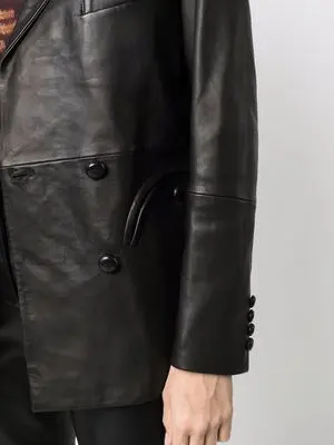 BLAZÉ MILANO Double-breasted Leather Blazer