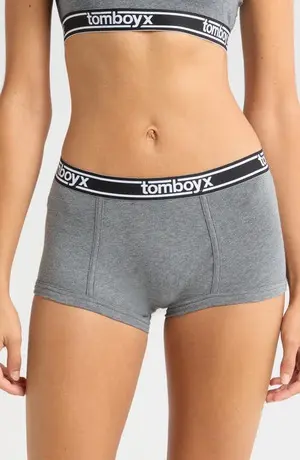 TOMBOYX Boyshorts - Charcoal Logo
