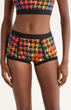 TOMBOYX Boyshorts Rainbow Houndstooth