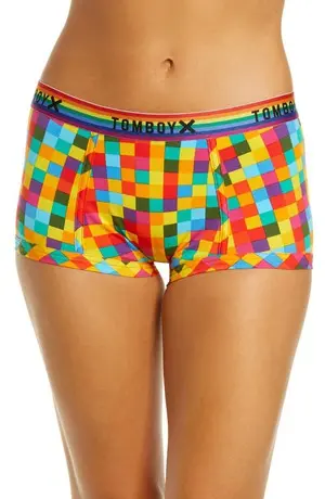 TOMBOYX Boyshorts Rainbow Squared Print