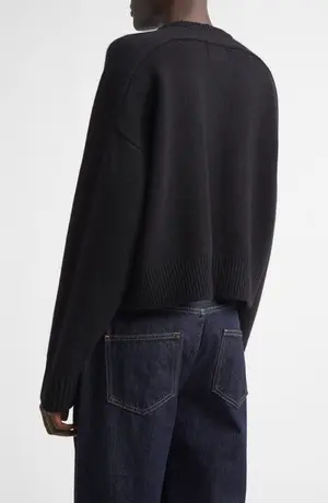 Loulou De Saison Bruzzi Oversized Wool & Cashmere Sweater - Black
