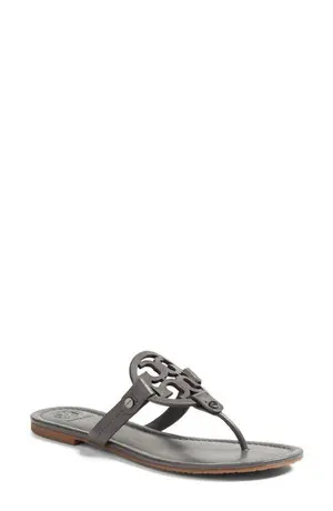 Tory Burch Miller Thong Sandal Dark Grey