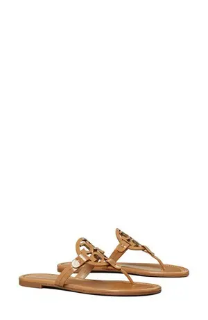 Tory Burch Miller Thong Sandal Tan Patent
