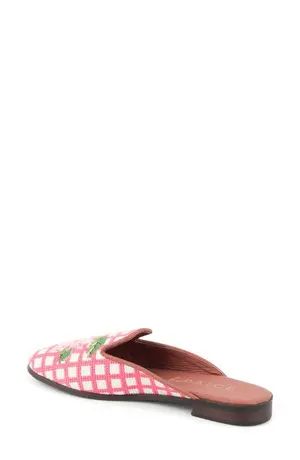 BYPAIGE Needlepoint Hydrangea Mule - Pink Hydrangea