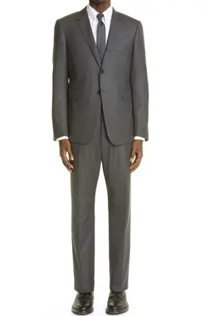 Thom Browne Classic Fit Wool Suit - Dark Grey