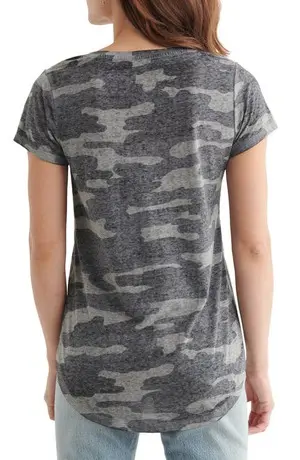 Lucky Brand Camo Burnout T-shirt