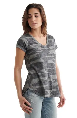 Lucky Brand Camo Burnout T-shirt