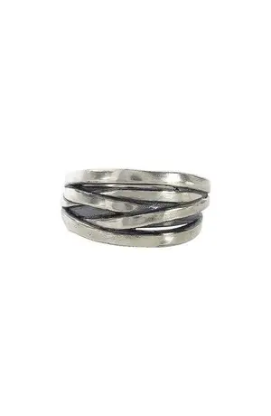 John Varvatos Tangle Sterling Band Ring - Silver