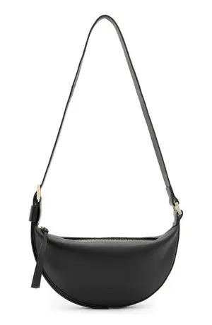 ALLSAINTS Half Moon Leather Crossbody Bag