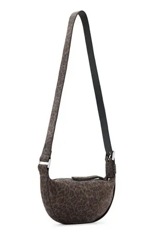 ALLSAINTS Half Moon Leather Crossbody Bag - Leppo Brown