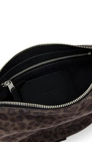 ALLSAINTS Half Moon Leather Crossbody Bag - Leppo Brown