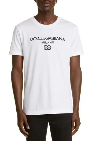 Dolce & Gabbana Dg Embroidered T-shirt Optical White