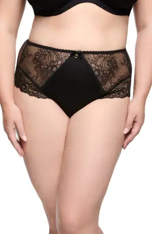 DITA VON TEESE Fiamma High Waist Brief - Black