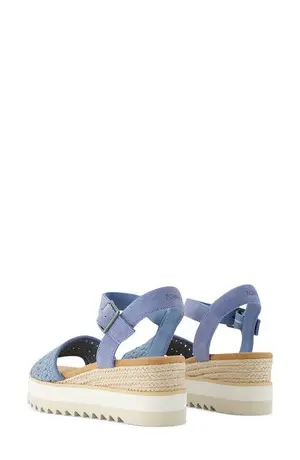 Toms Diana Platform Wedge Sandal - Blue