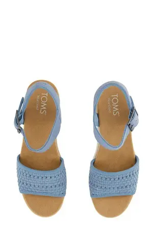 Toms Diana Platform Wedge Sandal - Blue