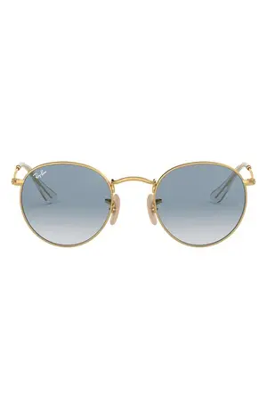 Ray-ban Ray-Ban 50mm Gradient Round Frame Sunglasses Gold