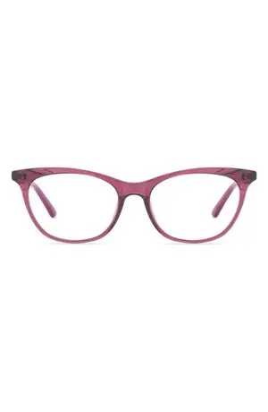 DIFF 51mm Cat Eye Blue Light Blocking Glasses Festive Chestnut /clear