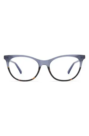DIFF 51mm Cat Eye Blue Light Blocking Glasses Sapphire Terrain
