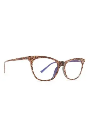 DIFF 51mm Cat Eye Blue Light Blocking Glasses Sea Snake/clear