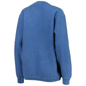 PRESSBOX Smu Mustangs Comfy Cord Vintage Wash Pullover Sweatshirt - Royal