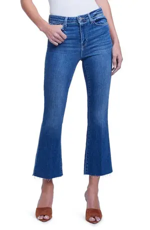 L'Agence L'AGENCE Kendra High-Rise Cropped Flare Jeans Toledo