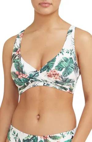 SEA LEVEL Cross Front Bikini Top - White