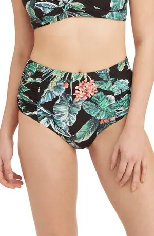SEA LEVEL Gathered High Waist Bikini Bottoms