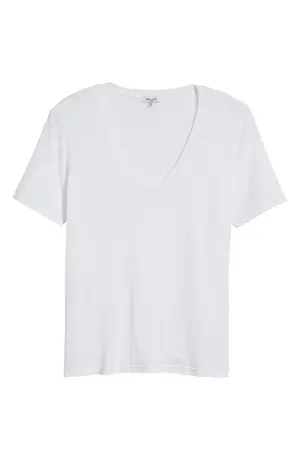 Splendid Everly Slub V-neck Tee - White