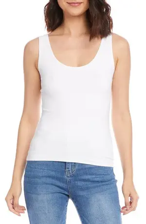 Karen Kane Scoop Neck Tank - White