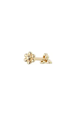 MARIA TASH Pearl Trinity Threaded Stud Earring