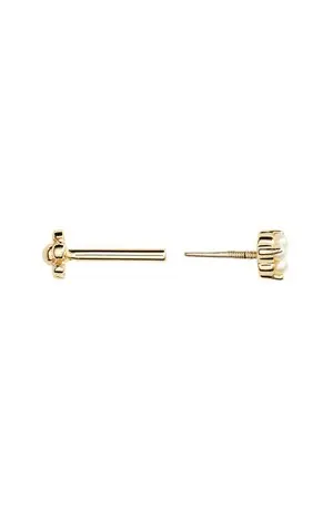 MARIA TASH Pearl Trinity Threaded Stud Earring