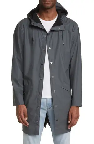 Rains Rains Waterproof Longline Jacket Slate