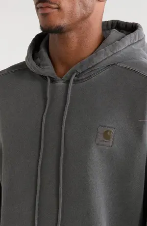 Carhartt Work In Progress Nelson Hoodie - Black Garment Dyed
