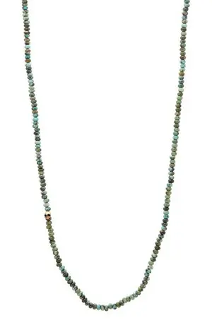 John Varvatos Skull Turquoise Necklace - Blue/ Green