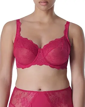 Simone Perele Reve Lace Underwire Full Cup Bra Cranberry