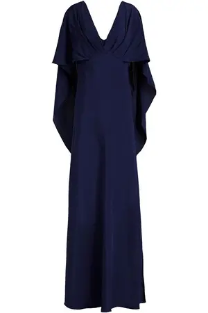 Diane Von Furstenberg Alberta Silkcrepe Maxi Dress - Navy