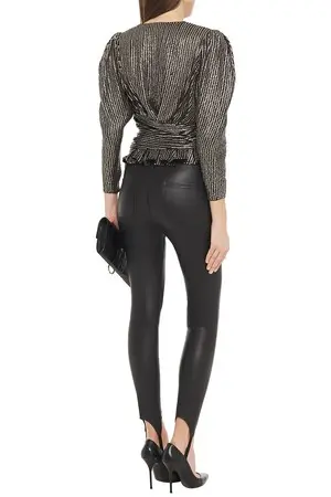 IRO PARIS Ciota Ruched Sequined Georgette Top